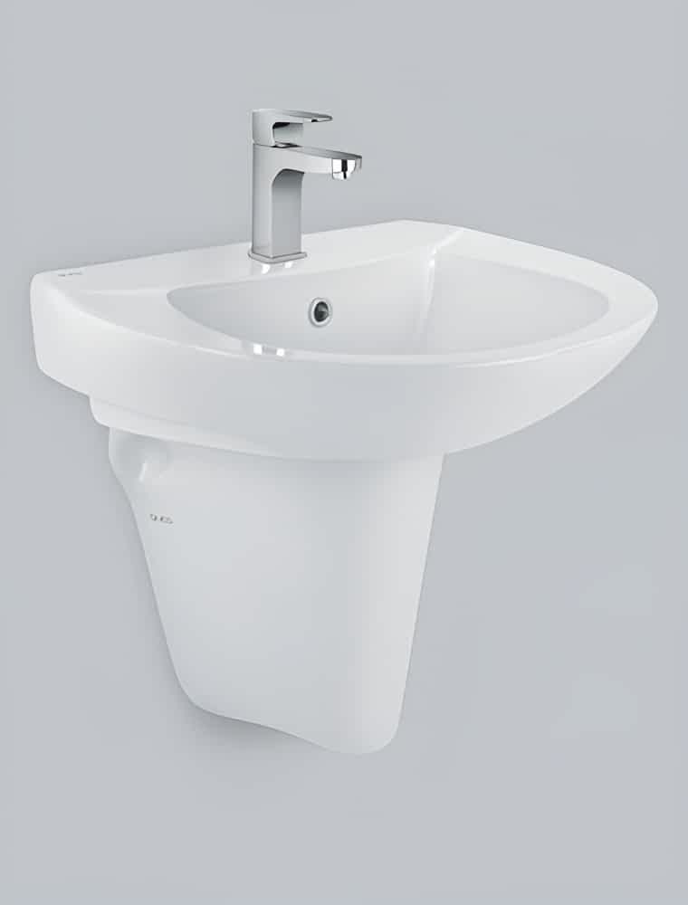 HALF PEDESTAL WALL HUNG WASH BASIN (QUEO) – (ASTER – Q117110110 ...